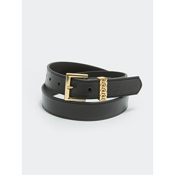 Deri Görünümlü Kadın Kemer