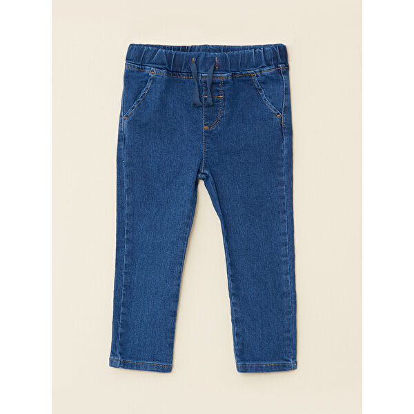 Beli Lastikli Basic Erkek Bebek Jean Pantolon Beli Lastikli Basic Erkek Bebek Jean Pantolon