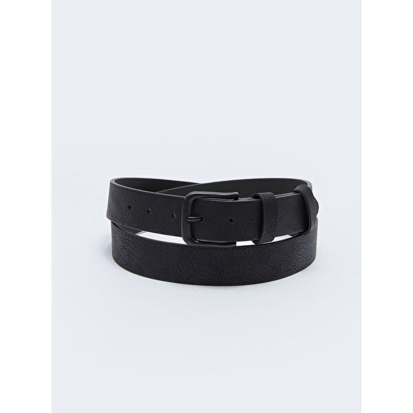 Deri Görünümlü Erkek Chino Kemeri