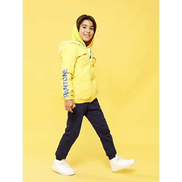 Kapüşonlu Baskılı Unisex Çocuk Yağmurluk