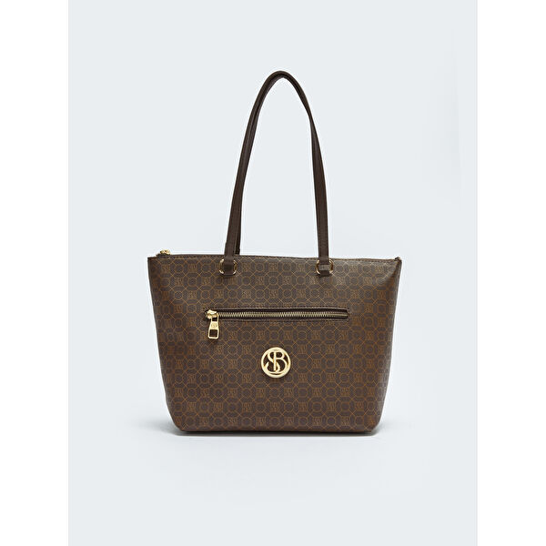 Monogram Desenli Kadın Omuz Çantası Monogram Desenli Kadın Omuz Çantası