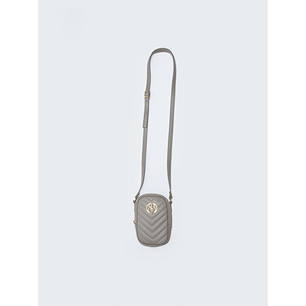 Deri Görünümlü Kapitoneli Kadın Çapraz Çanta