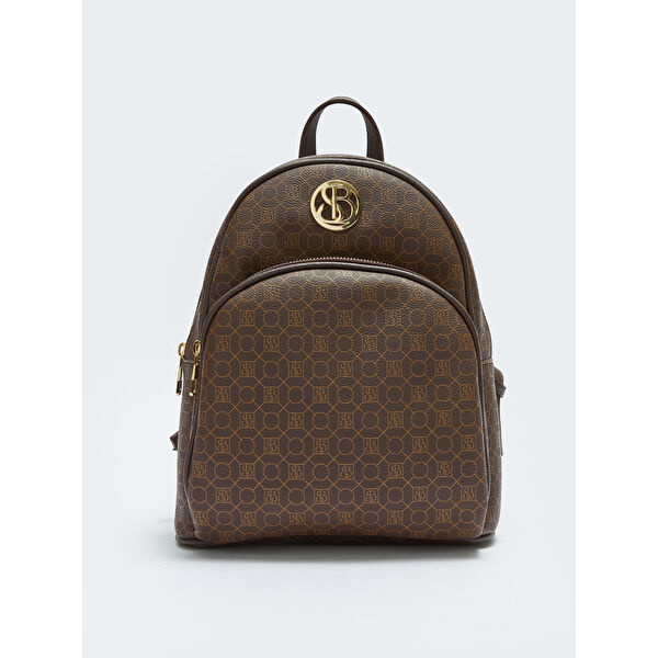 Monogram Desenli Kadın Sırt Çantası Monogram Desenli Kadın Sırt Çantası