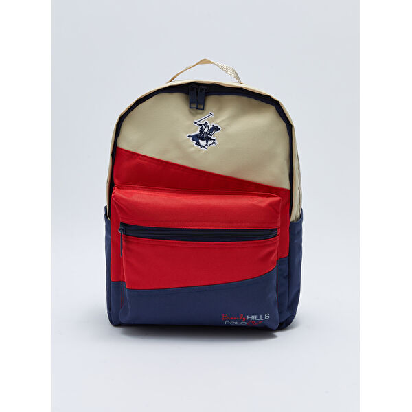 Renk Bloklu Erkek Çocuk Sırt Çantası