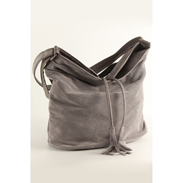 Süet Görünümlü Kadın Omuz Çantası Süet Görünümlü Kadın Omuz Çantası