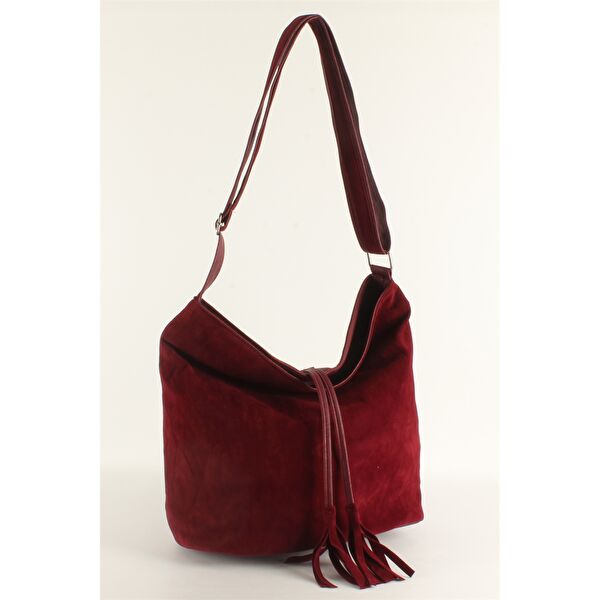 Süet Görünümlü Kadın Omuz Çantası Süet Görünümlü Kadın Omuz Çantası