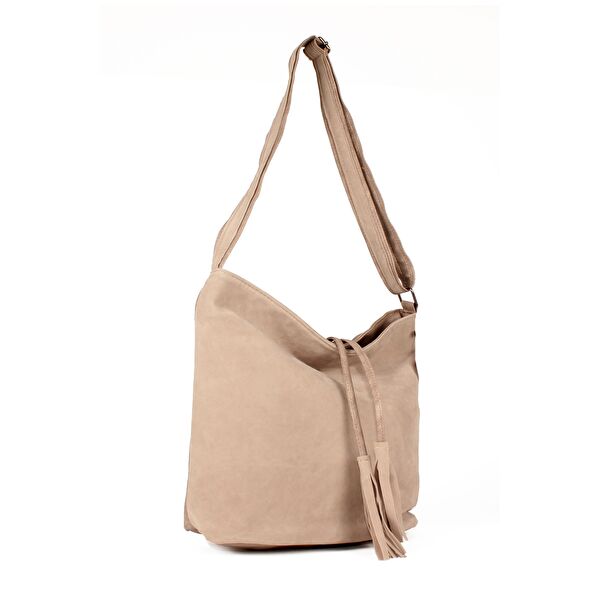 Süet Görünümlü Kadın Omuz Çantası Süet Görünümlü Kadın Omuz Çantası