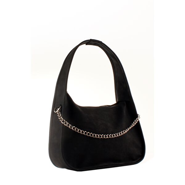 Deri Görünümlü Zincir Askılı Kadın Baget Çanta Deri Görünümlü Zincir Askılı Kadın Baget Çanta