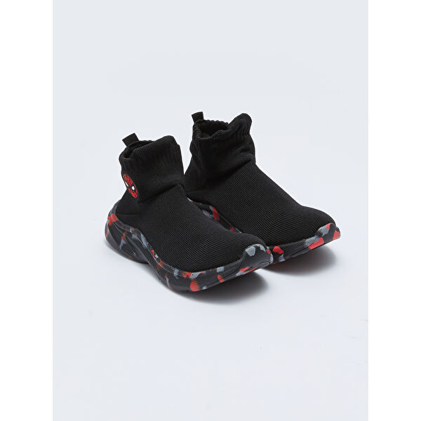 Spiderman Lisanslı Erkek Çocuk Bilekli Çorap Model Ayakkabı