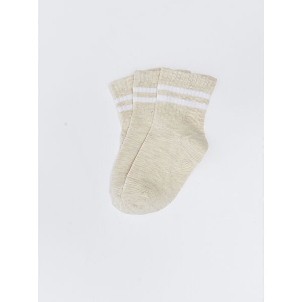 Çizgili Erkek Bebek Soket Çorap 3'lü Çizgili Erkek Bebek Soket Çorap 3'lü