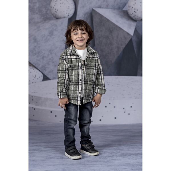 Gömlek Yaka Ekose Uzun Kollu Erkek Çocuk Gömlek Sweatshirt ve Pantolon Gömlek Yaka Ekose Uzun Kollu Erkek Çocuk Gömlek Sweatshirt ve Pantolon