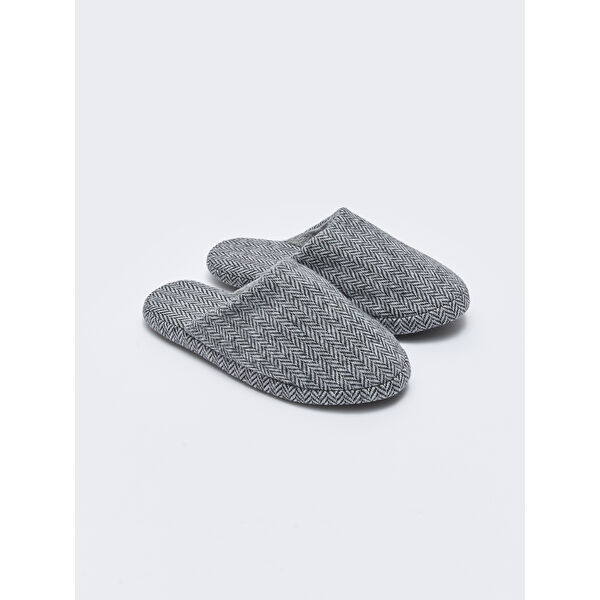 Desenli Önü Kapalı Erkek Ev Terliği