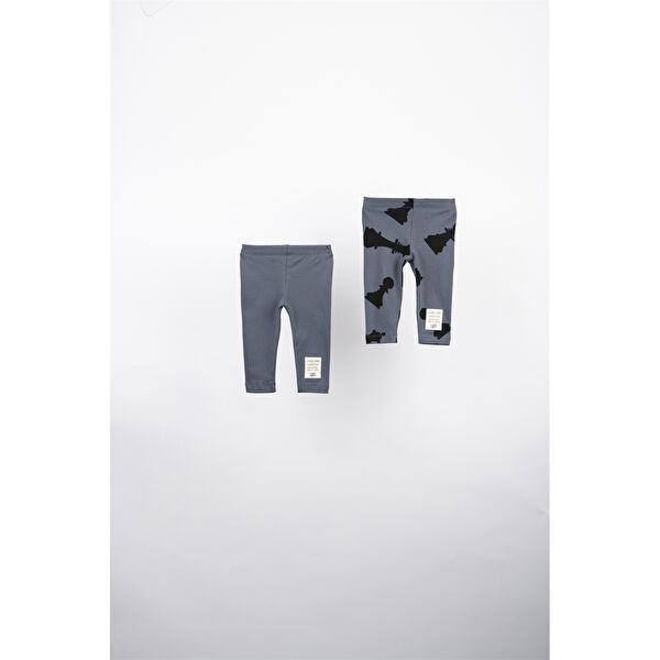 Beli Lastikli Pamuklu Unisex Bebek Tayt 2'li