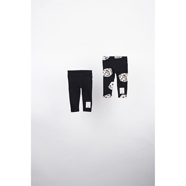 Beli Lastikli Pamuklu Unisex Bebek Tayt 2'li