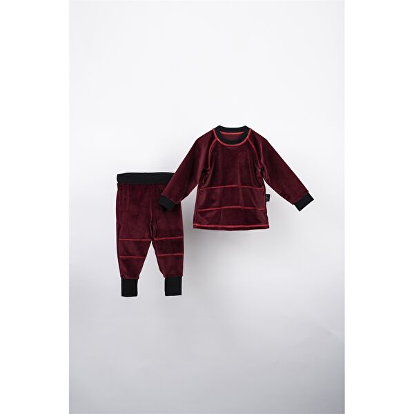 Bisiklet Yaka Uzun Kollu Unisex Bebek 2'li Takım