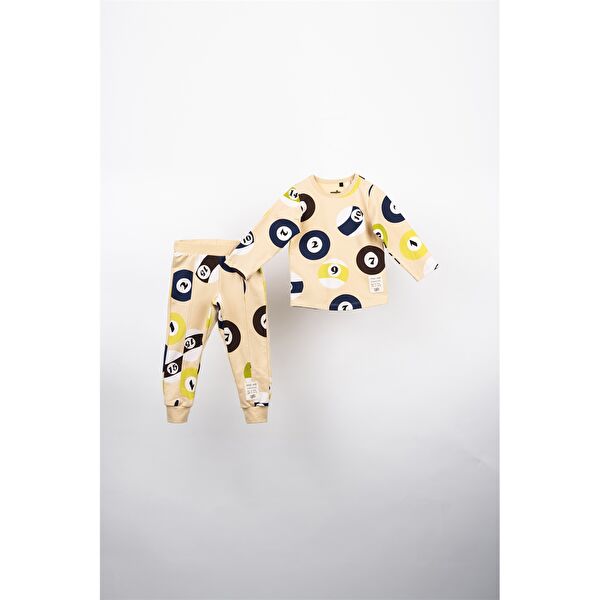 Bisiklet Yaka Uzun Kollu Unisex Bebek 2'li Takım