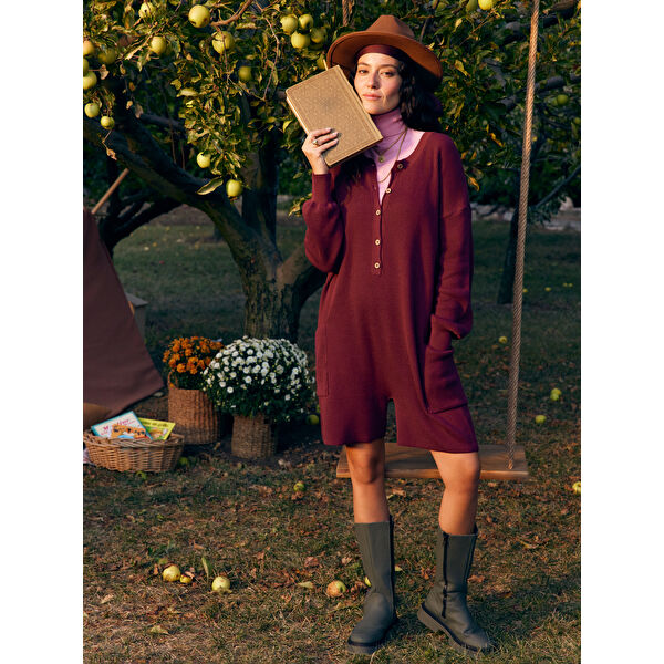 Bisiklet Yaka Düz Uzun Kollu Kadın Tulum Anne Kız Kombini Bisiklet Yaka Düz Uzun Kollu Kadın Tulum Anne Kız Kombini