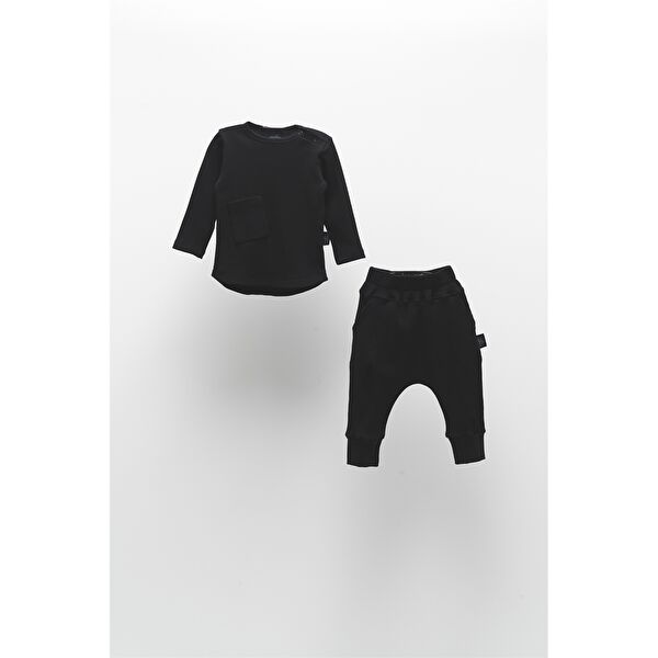 Bisiklet Yaka Uzun Kollu Basic Unisex Bebek 2'li Takım Bisiklet Yaka Uzun Kollu Basic Unisex Bebek 2'li Takım