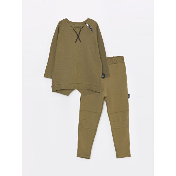 Bisiklet Yaka Unisex Çocuk 2'li Takım Bisiklet Yaka Unisex Çocuk 2'li Takım