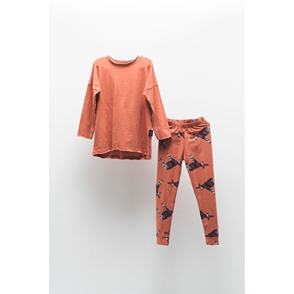 Bisiklet Yaka Unisex Çocuk 2'li Takım