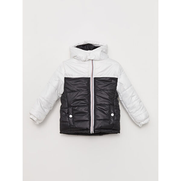 Kapüşonlu Uzun Kollu Erkek Bebek Mont