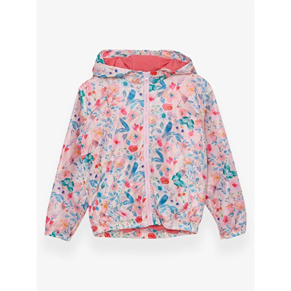 Kapüşonlu Baskılı Uzun Kollu Kız Çocuk Yağmurluk Kapüşonlu Baskılı Uzun Kollu Kız Çocuk Yağmurluk