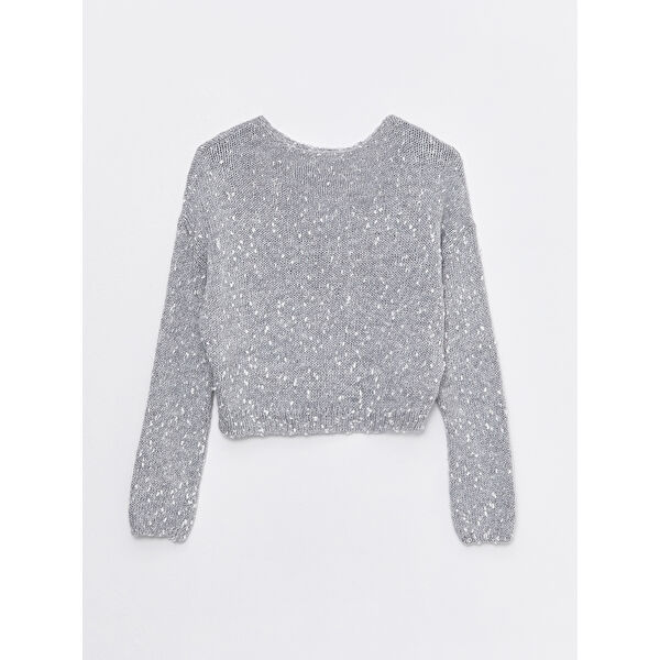 Bisiklet Yaka Desenli Uzun Kollu Kadın Triko Kazak Bisiklet Yaka Desenli Uzun Kollu Kadın Triko Kazak