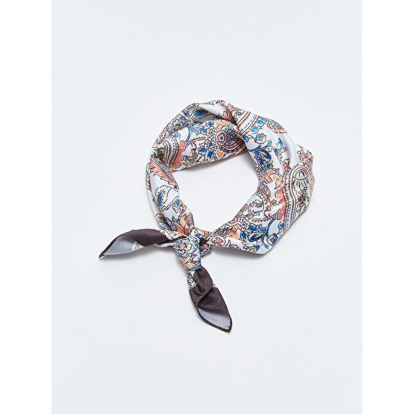 Desenli Saten Kadın Bandana