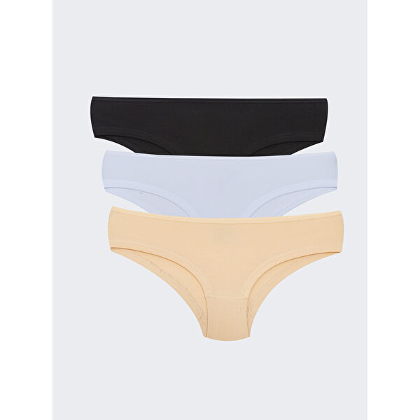 Düz Hipster Kadın Külot 3'lü Paket