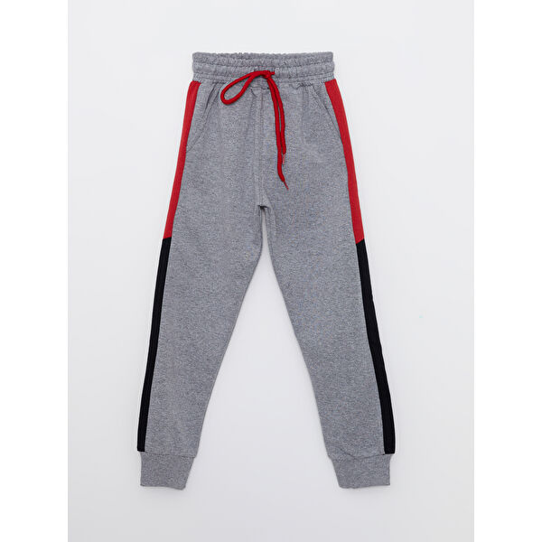 Beli Lastikli Renk Bloklu Erkek Çocuk Jogger Eşofman Altı