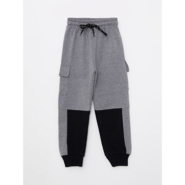 Beli Lastikli Renk Bloklu Erkek Çocuk Jogger Eşofman Altı