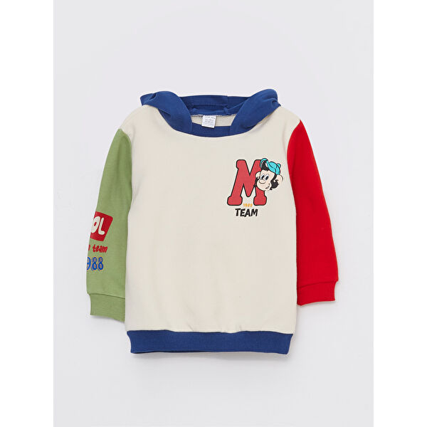 Kapüşonlu Uzun Kollu Nostaljik Maymun Baskılı Erkek Bebek Sweatshirt Kapüşonlu Uzun Kollu Nostaljik Maymun Baskılı Erkek Bebek Sweatshirt