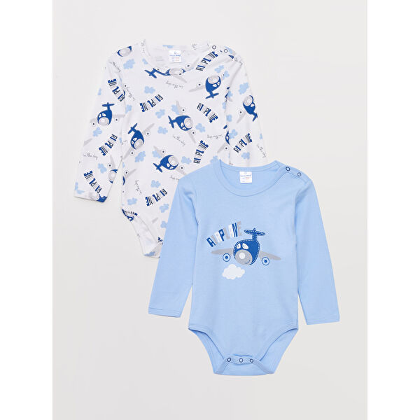 Bisiklet Yaka Kısa Kollu Baskılı Erkek Bebek Çıtçıtlı Body 2'li Bisiklet Yaka Kısa Kollu Baskılı Erkek Bebek Çıtçıtlı Body 2'li