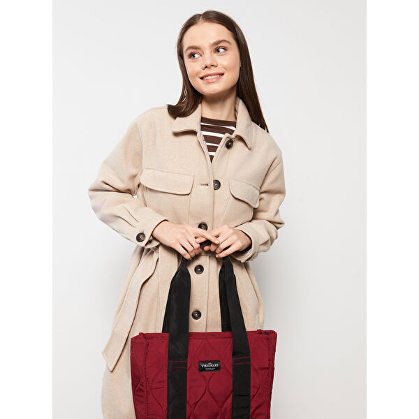 Paraşüt Kumaş Nakışlı Kadın Kol Çantası