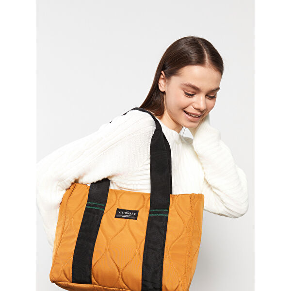 Paraşüt Kumaş Nakışlı Kadın Kol Çantası