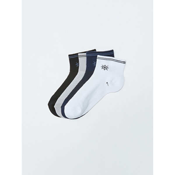 Desenli Erkek Çocuk Patik Çorap 4'lü