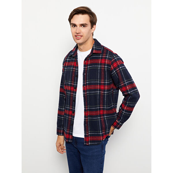 Regular Fit Uzun Kollu Ekose Erkek Oduncu Gömlek