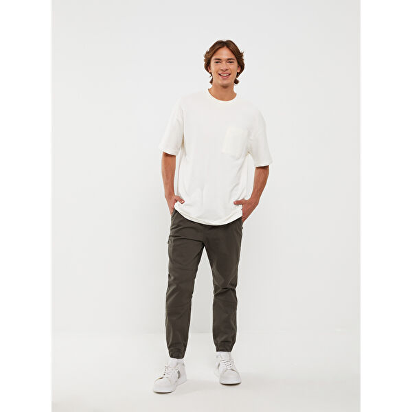 Standart Kalıp Gabardin Erkek Jogger Pantolon Standart Kalıp Gabardin Erkek Jogger Pantolon