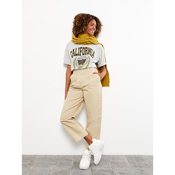 Rahat Kalıp Düz Kadın Pantolon Rahat Kalıp Düz Kadın Pantolon