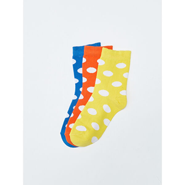 Puantiyeli Kız Çocuk Soket Çorap 3'lü