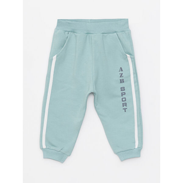 Beli Lastikli Baskılı Erkek Bebek Jogger Eşofman Alt Beli Lastikli Baskılı Erkek Bebek Jogger Eşofman Alt