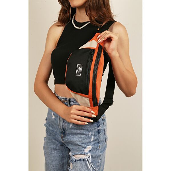 Deri Görünümlü Kadın Bel Çantası