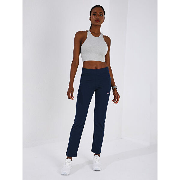 Beli Lastikli Baskılı Kadın Eşofman Altı