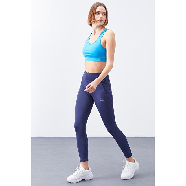 Beli Lastikli Baskılı Kadın Tayt