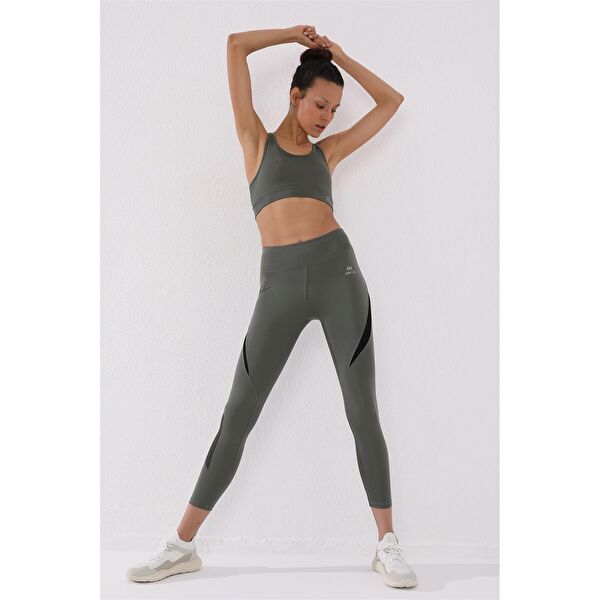 Beli Lastikli Baskılı Kadın Tayt