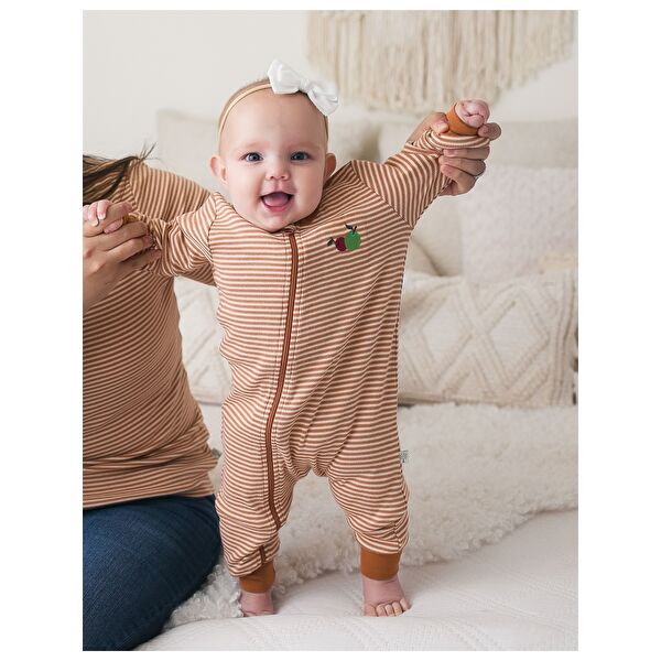 Bisiklet Yaka Uzun Kollu Organik Pamuklu Unisex Bebek Tulum Bisiklet Yaka Uzun Kollu Organik Pamuklu Unisex Bebek Tulum