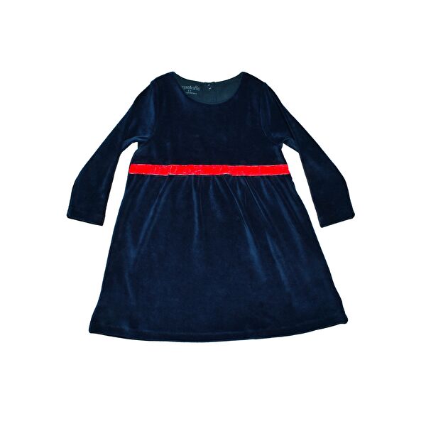 Bisiklet Yaka Uzun Kollu Organik Pamuklu Kız Bebek Elbise Bisiklet Yaka Uzun Kollu Organik Pamuklu Kız Bebek Elbise