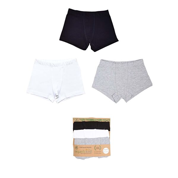 Basic Pamuklu Erkek Çocuk Boxer 3'lü Basic Pamuklu Erkek Çocuk Boxer 3'lü