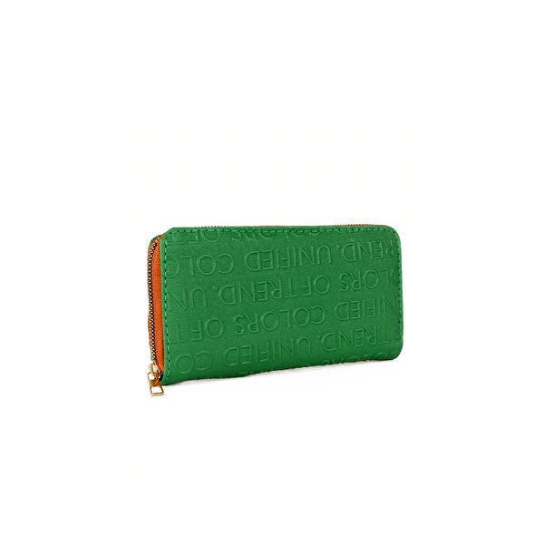 Deri Görünümlü Baskılı Kadın Cüzdan