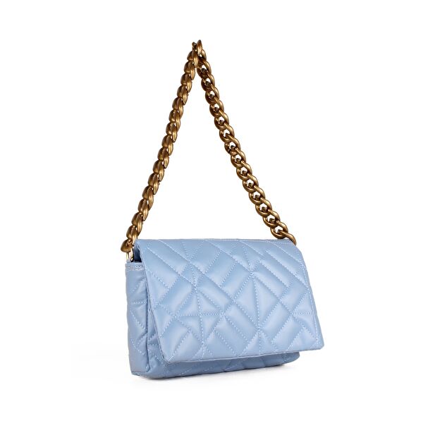 Deri Görünümlü Kapitoneli Kadın Omuz Çantası